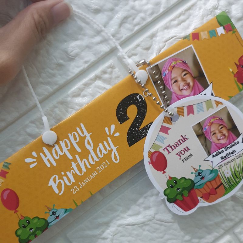 Jual banner/label snack ultah/ulang tahun anak free design, plastik dan ...