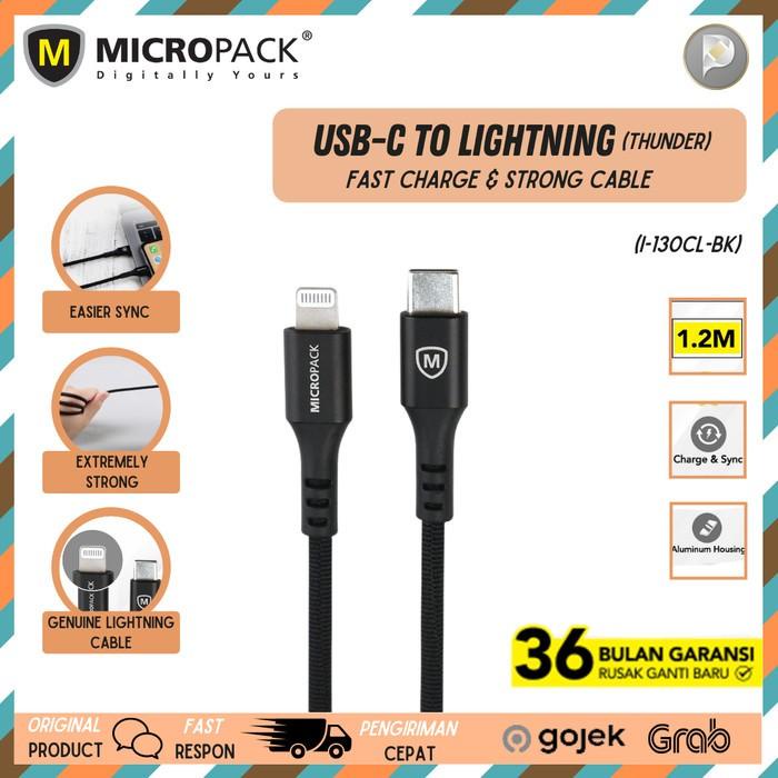 Jual Micropack Cable Thunder Usb-C To Lightning 120Cm Black 82 | Shopee ...