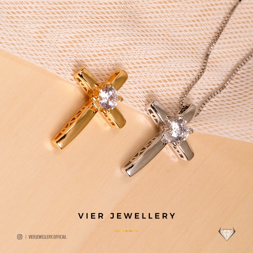 Jual Vier Jewellery Salib Wynn Edition Necklace 8264 , kalung salib ...