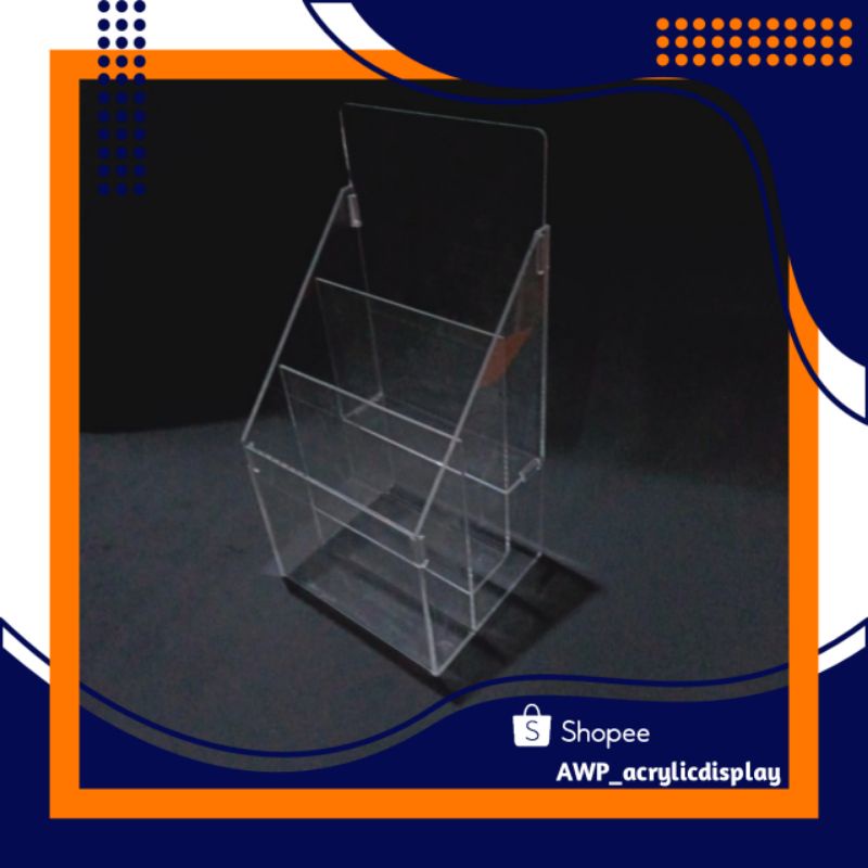 Jual Acrylic Tempat Brosur A5 / Akrilik Standing Brosur / Display ...