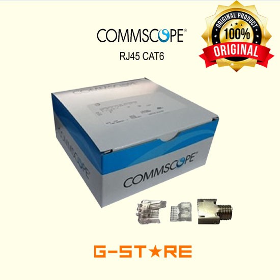 Jual COMMSCOPE MURAH KANTOR CAT6 RJ45 Ori Konektor AMP 100pcs/pack ...