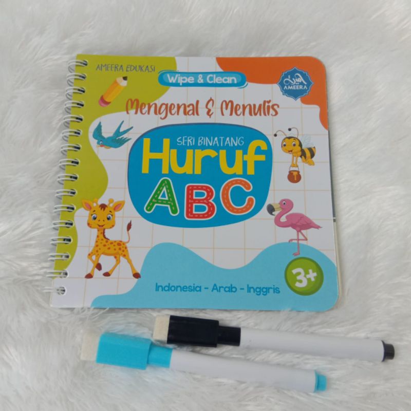 Jual Buku Wipe and Clean Mengenal dan Menulis Huruf ABC 3 Bahasa untuk ...