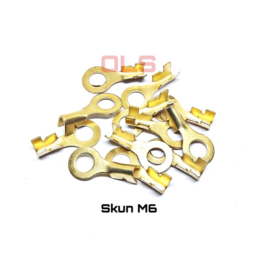 Jual 100 pcs Skun Aki Bulat M6 Terminal Aki Skun Kabel Terminal Kabel ...