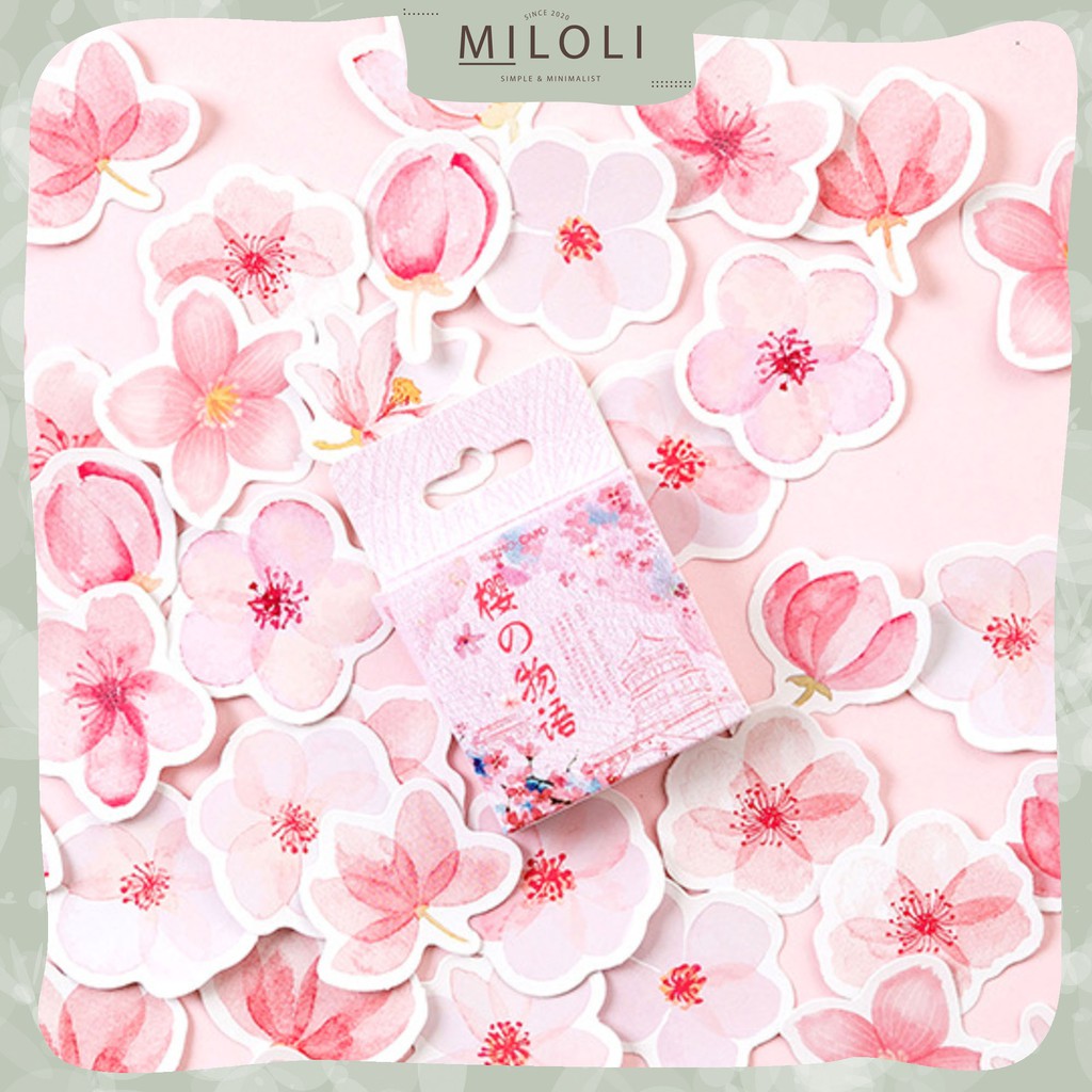Jual [MILOLI] 45Pcs SAKURA Deco Sticker DIY Scrapbook Stiker Jurnal ...