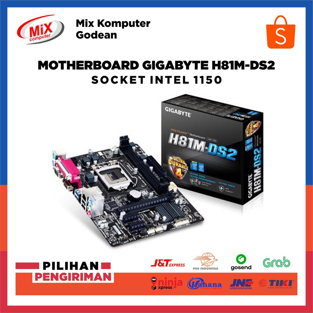 Jual Motherboard Gigabyte H81M-DS2 LPT 1150 - Refurbish | Shopee Indonesia