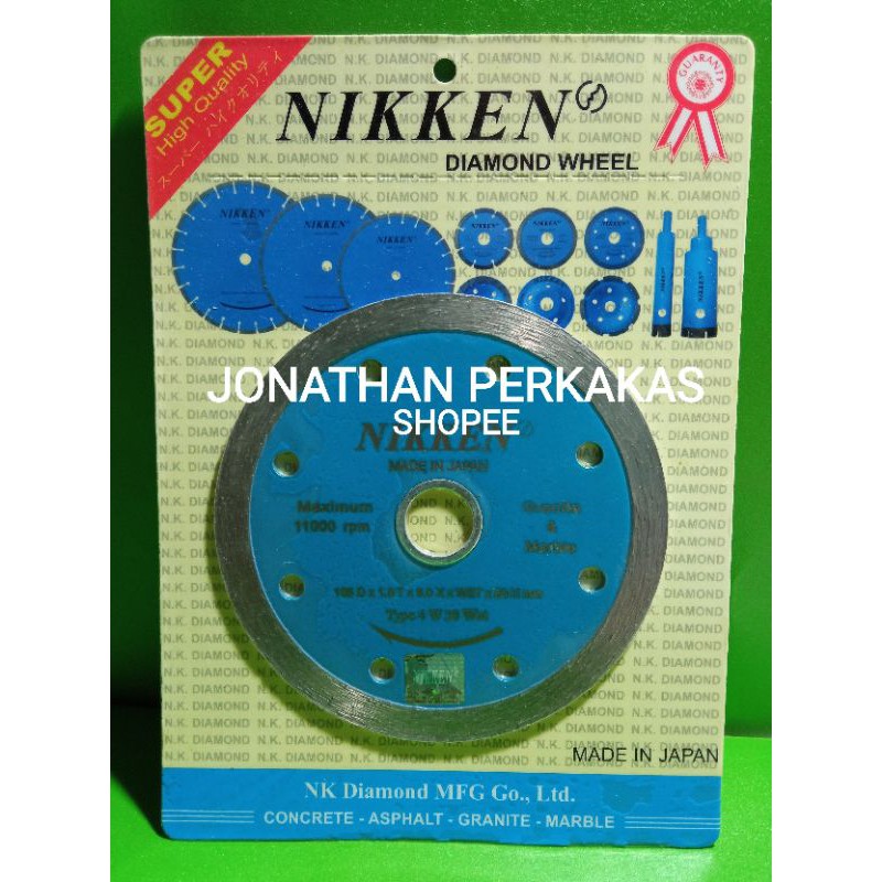 Jual diamond wheel nikken basah diamond wheel polos pisau potong ...