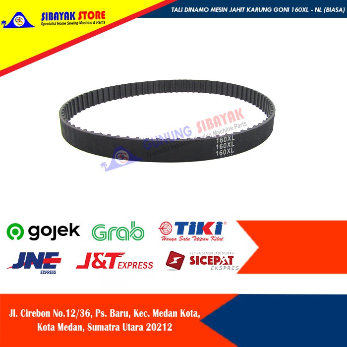 Jual Timing Belt / Tali Dinamo Mesin Jahit Karung Goni 160XL - NL ...