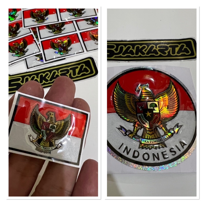 Jual STIKER STICKER EMBLEM BENDERA GARUDA INDONESIA KECIL TIMBUL 3D ...