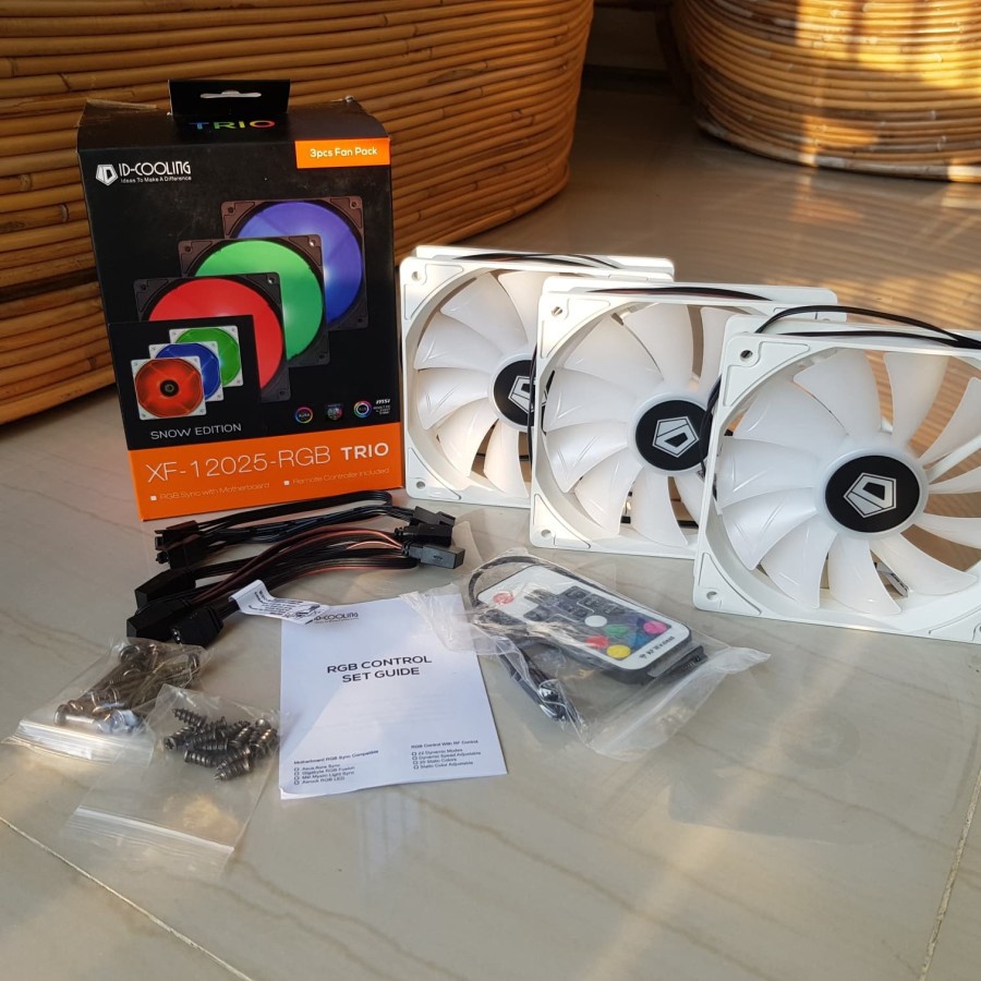 Jual IDCOOLING ID-COOLING XF-12025-RGB TRIO SNOW 120mm PWM Fan RGB Sync | Shopee Indonesia