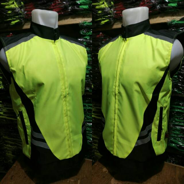 Jual Rompi taslan rompi motor harian hijau stabilo | Shopee Indonesia