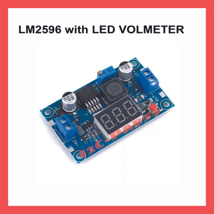 Jual LM2596 with VOLTMETER Display Adjustable Volt DC Step Down Buck Module | Shopee Indonesia