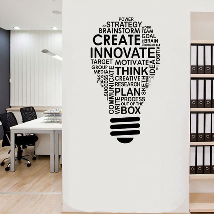 Jual Wall Stiker Dinding Kaca Create Innovate Sticker Kantor Motivasi ...