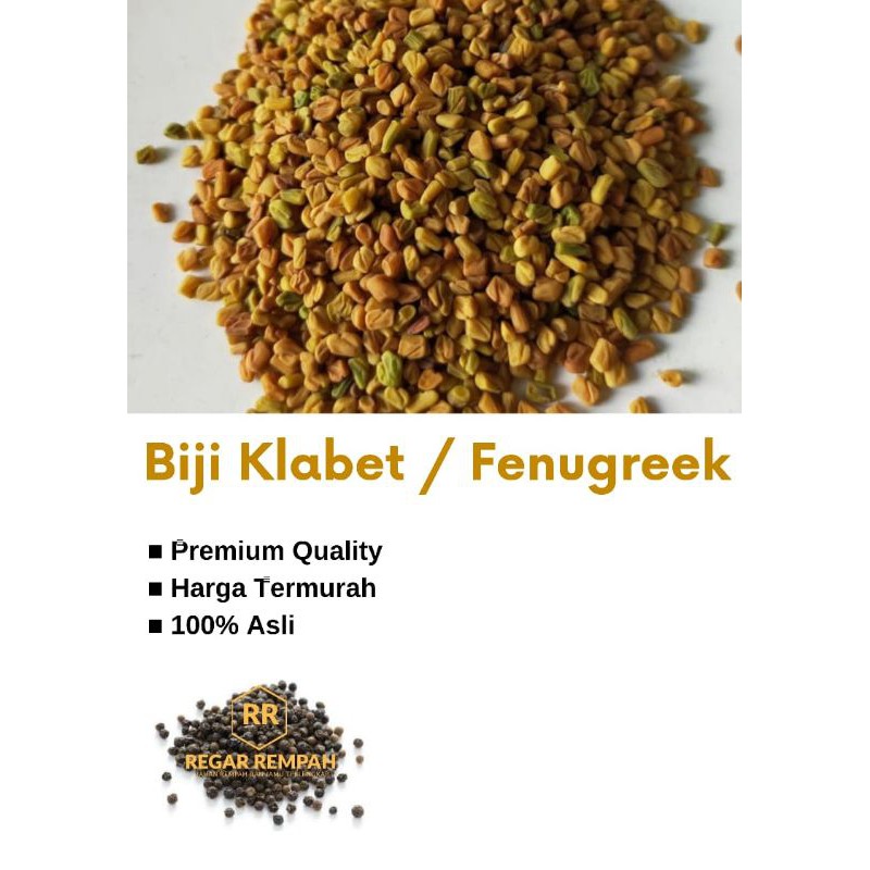 Jual [100 Gram] Fenugreek / Biji Klabet / Methi Seeds / Halba / Hulbah ...