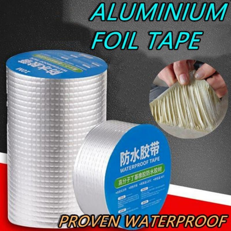 Jual Lakban Anti Bocor Alumunium Foil Tape Tahan Panas WATERPROOF TAPE ROOF - Lakban anti bocor ...