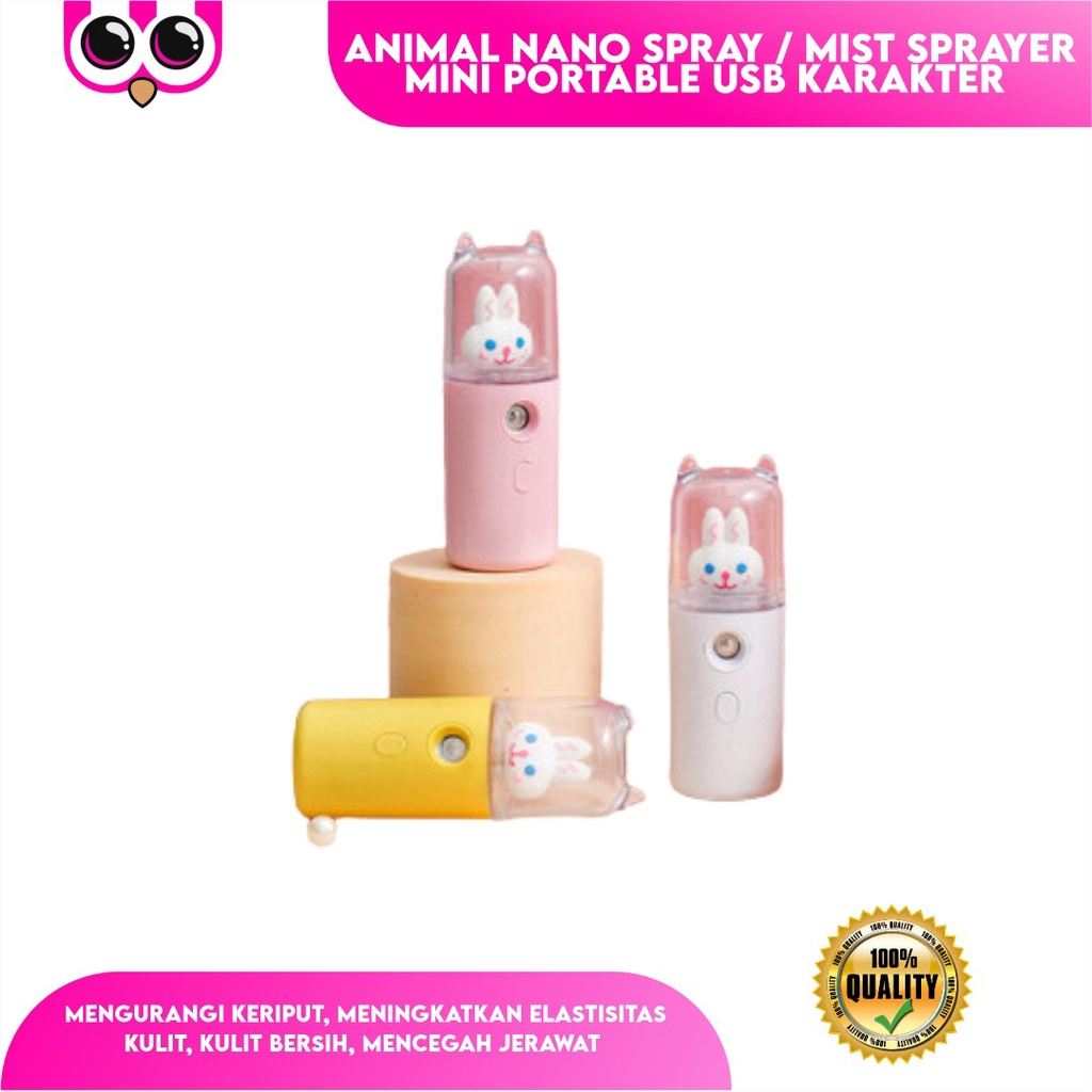 Jual ANIMAL NANO SPRAY / MIST SPRAYER MINI PORTABLE USB KARAKTER | Shopee Indonesia