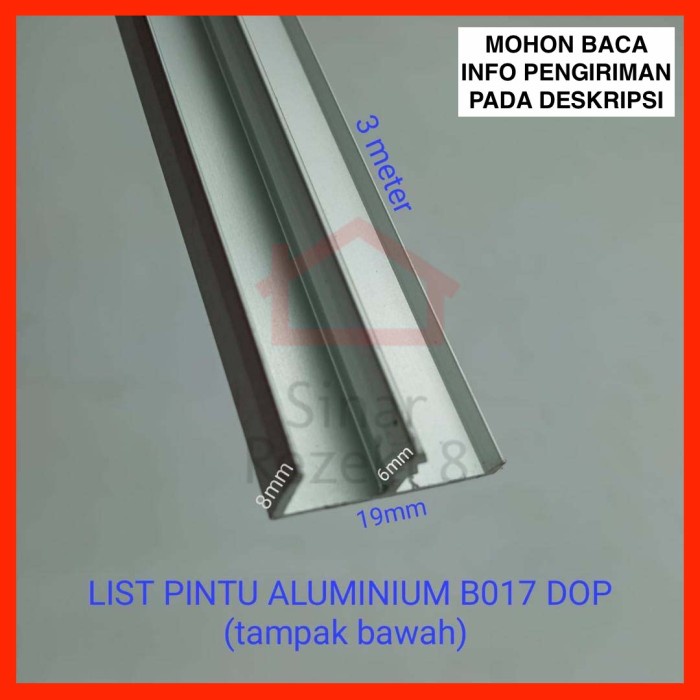 Jual Lis Pintu DOP Profil Aluminium Edging Frame List Handle Lemari ...
