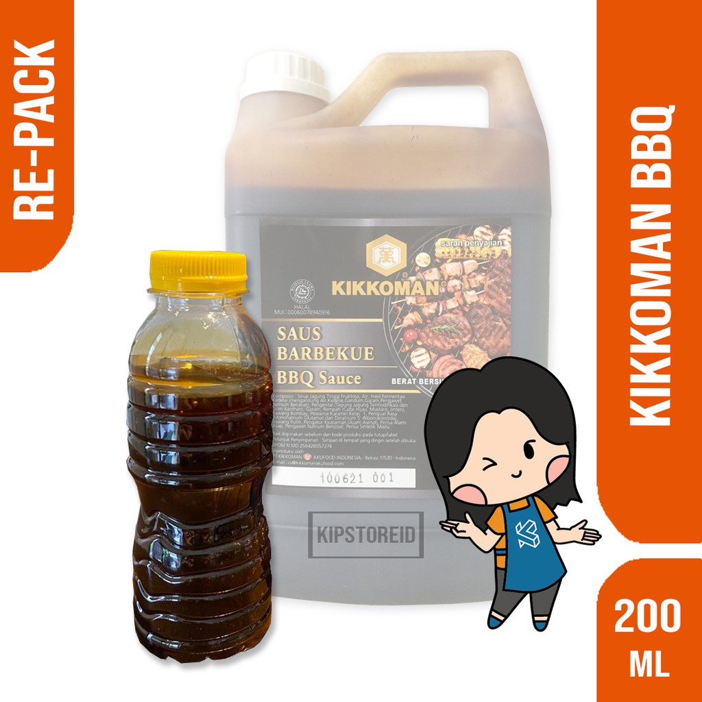 Jual KIKKOMAN BBQ REPACK 200 ML HALAL | KIKKOMAN BARBEKUE 200 ML ...