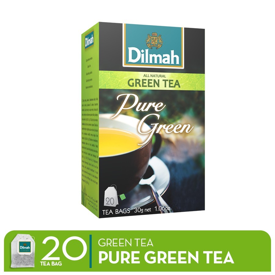 Jual Teh Dilmah Pure Green Tea (20 x 1,5gr) | Tag Tbag | Teh Celup ...