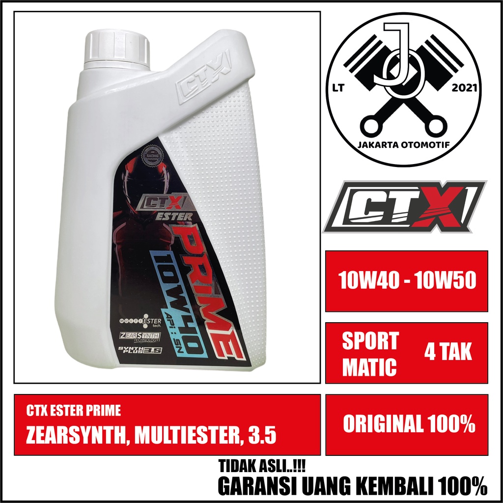 Jual CTX Ester Prime Drag 0W20 10W40 10W50 - Oli Motor Premium Manual ...