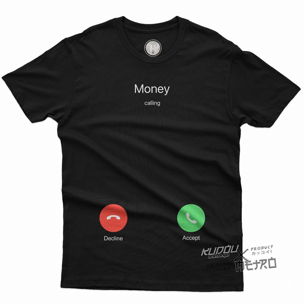 Jual Tshirt Money Calling Black Meme | Shopee Indonesia