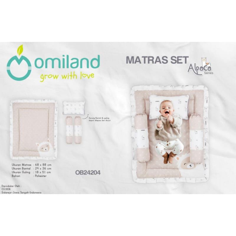 Jual Omiland Baby Mattress Matras Bayi Set Bantal + Guling Motif Alpaca ...