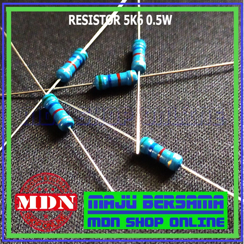 Jual Resistor 5K6 - 5.6K 0.5W kualitas bagus | Shopee Indonesia