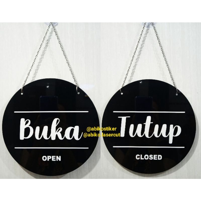 Jual SIGN BOARD BUKA TUTUP LATIN AKRILIK - OPEN CLOSE ACRYLIC | Shopee ...