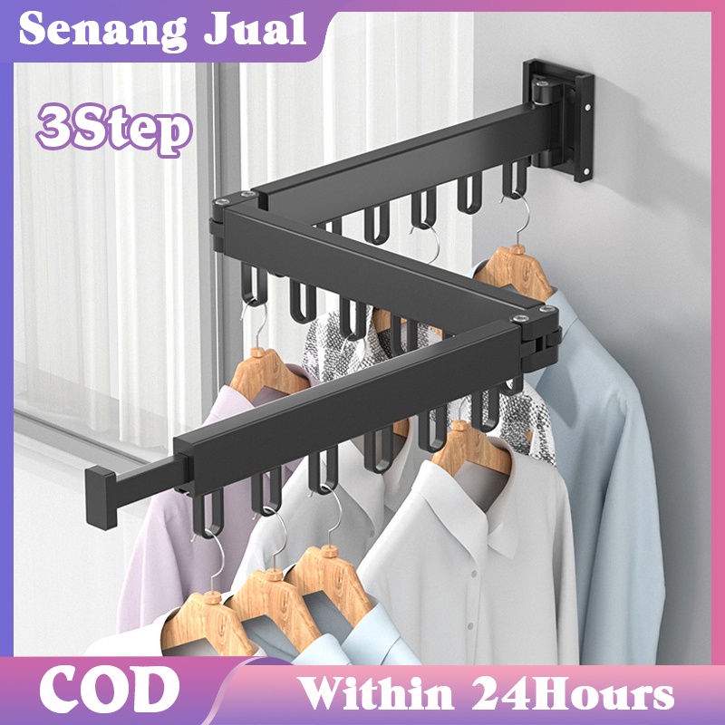 Jual Jemuran Dinding Lipat Gantung / Aluminium Folding Clothes Hanger ...