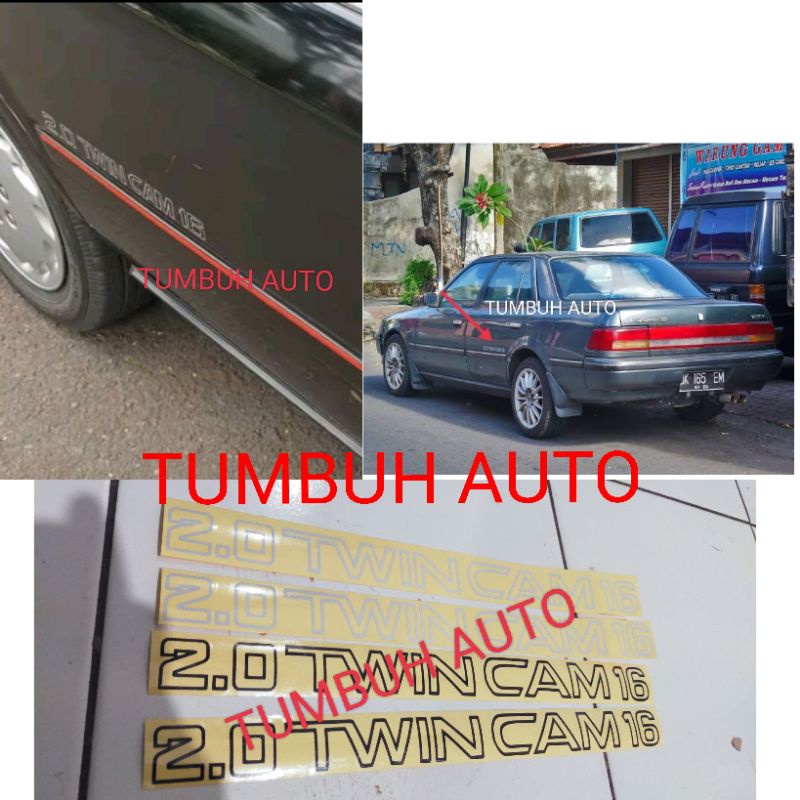 Jual Stiker Sticker Body Samping Pintu 2.0 20 Twincam 16 Valve Efi 2 ...