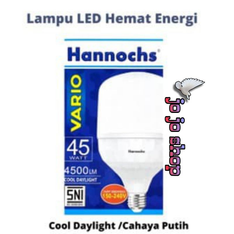 Jual Bohlam Lampu Led Hannochs Vario 45 Watt Cahaya Putih | Shopee Indonesia