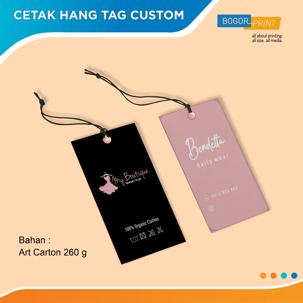 Jual Cetak Hang Tag Baju Kaos / Price Tag / Barcode Thank You Tag ...