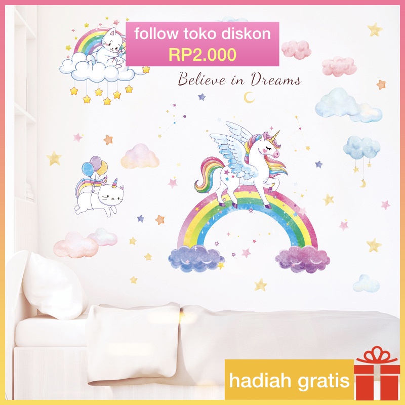 Jual hiasan wall stiker dinding pvc transparan （60cm*90cm）wallstiker ...