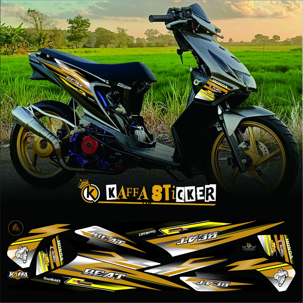 Jual Sticker Striping BEAT Karbu Variasi Stiker Honda Lis Motor Honda ...