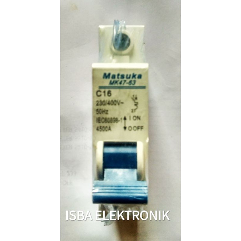Jual MCB Matsuka 1 Fasa Ukuran 16 Ampere | Shopee Indonesia
