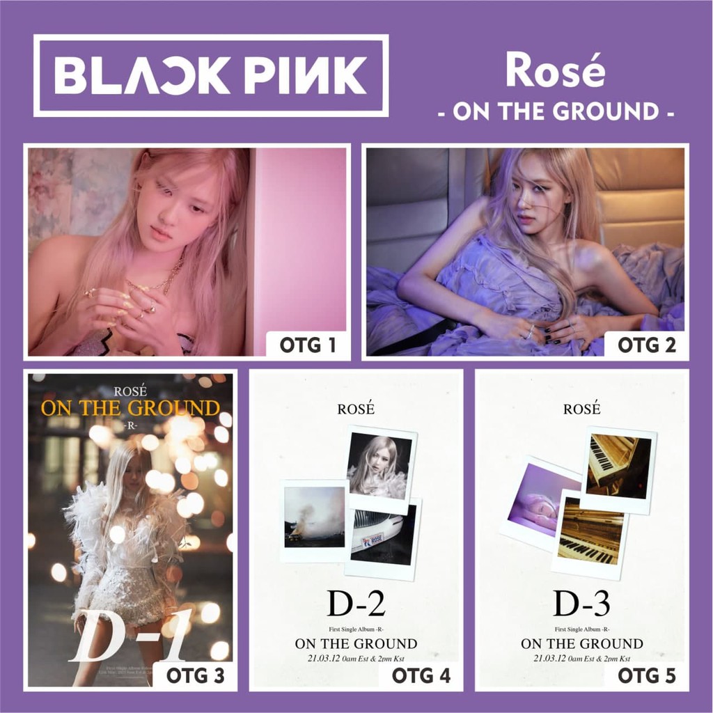 Jual POSTER KPOP BLACKPINK ROSE - ON THE GROUND - | Shopee Indonesia