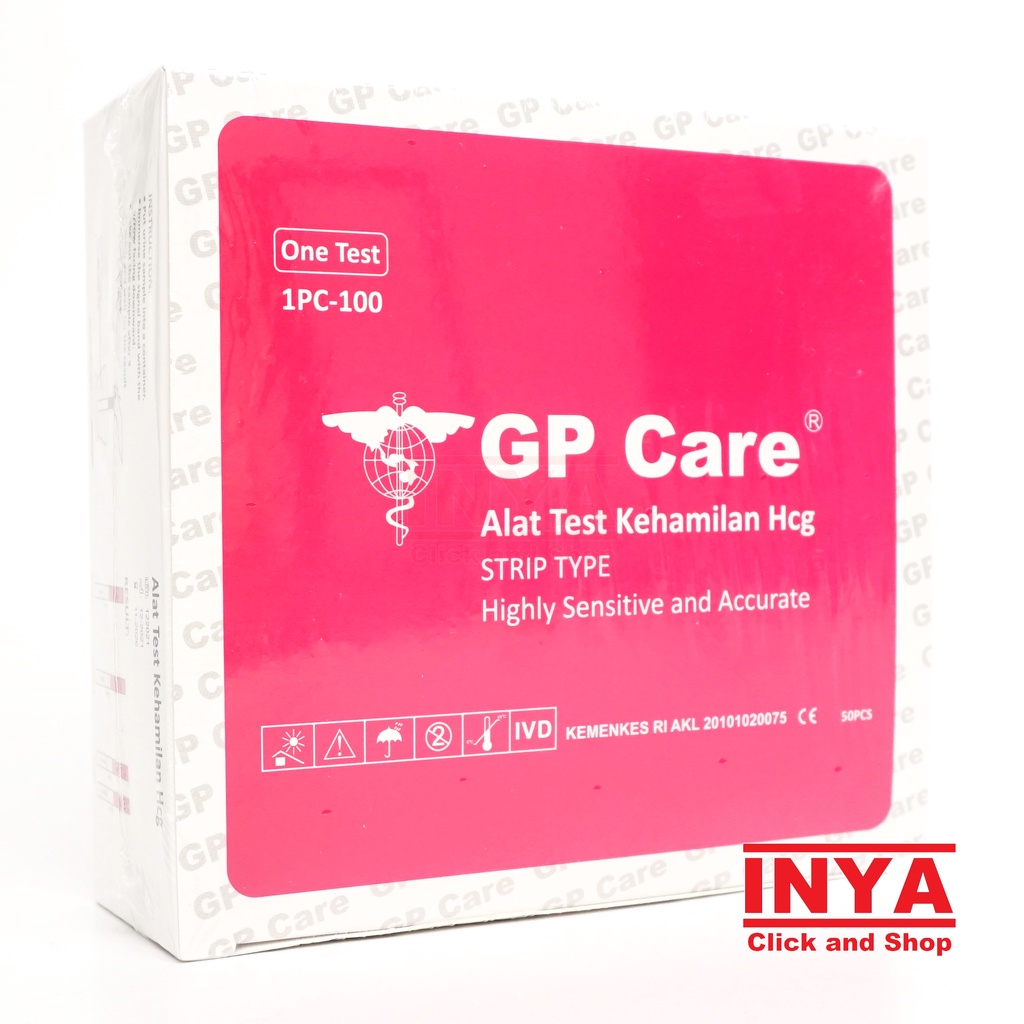 Jual TESTPACK GP CARE ALAT TEST KEHAMILAN Hcg STRIP TYPE BOX isi 50 pcs ...