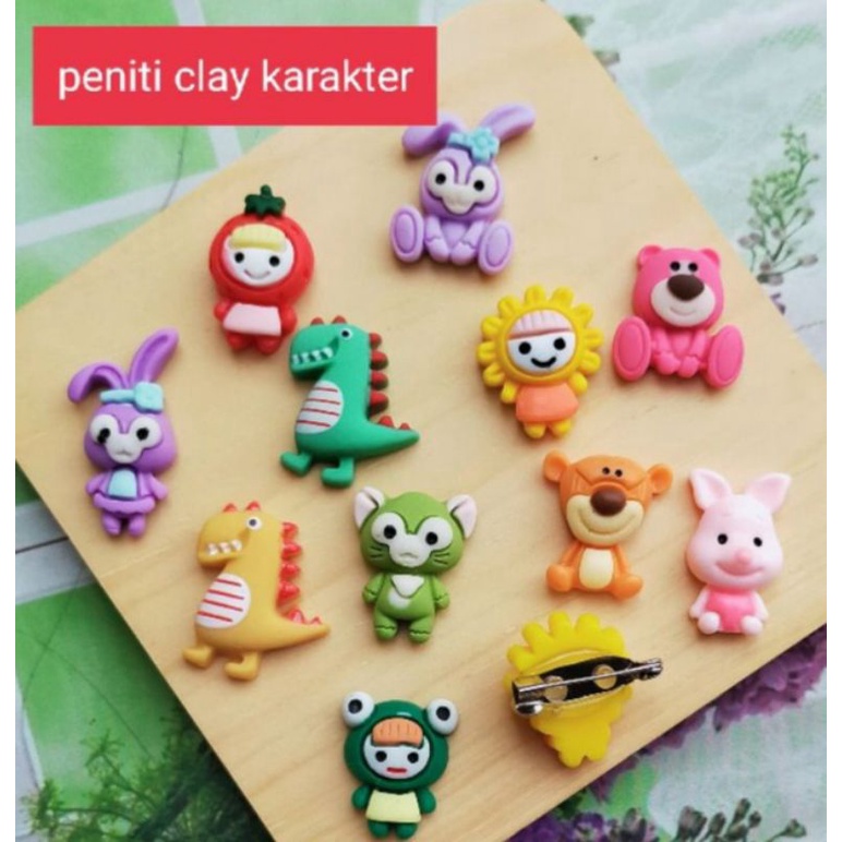 Jual Peniti Klay Karakter - Bros Kartun - Peniti Kartun - Bros Hijab ...