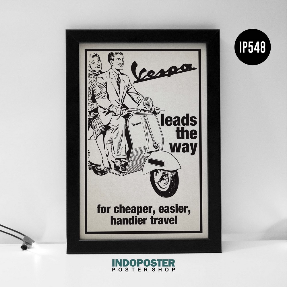 Jual Poster Hiasan Dinding Vintage Retro Jadul Motor Vespa Klasik 03 ...
