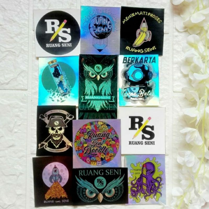 Jual (COD) Sticker Pack Ruang Seni (12pcs) | Shopee Indonesia