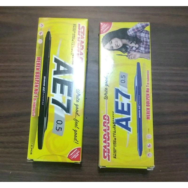 Jual pulpen A E 7 ada 2 warna : hitam & biru ( 1 dus bsa beli campur ...