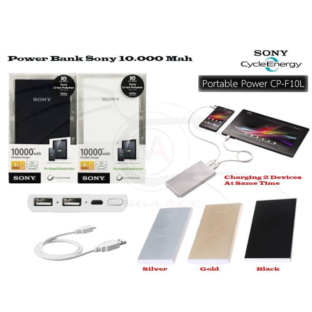 Jual Power Bank | Sony Portable Charger 10.000 Mah ( Real Capacity ...