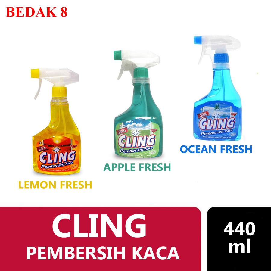 Jual Cling Pembersih Kaca BOTOL SPRAY 440 ml | Shopee Indonesia