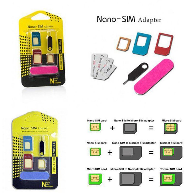 Jual Jual Aluminium Nano Sim Adapter 3 in 1 + Tool Sim Ejector 5 Dalam ...