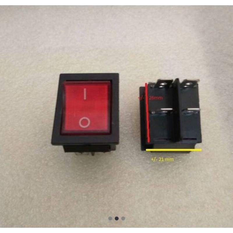 Jual SAKLAR ON OFF 4PIN SWITCH BESAR 4 PIN LAMPU MERAH | Shopee Indonesia