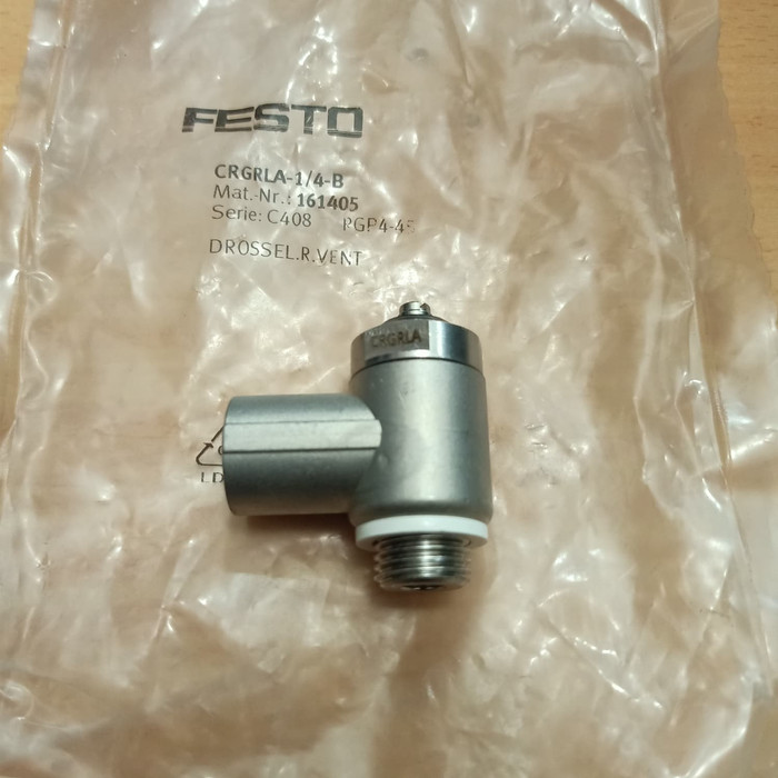 Jual Speed control One-way flow control valve FESTO CRGRLA-1/4-B GERMAN ...