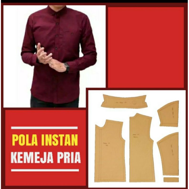 Jual POLA INSTAN KEMEJA PRIA / pola standar kemeja pria | Shopee Indonesia