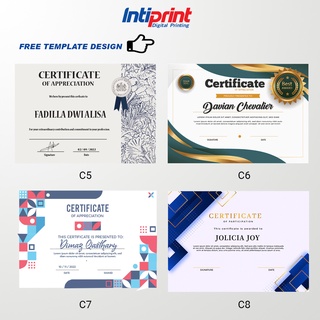 Jual Cetak Sertifikat Piagam Berkualitas Uk. A3 Dapat 2 Sertifikat A4 ...