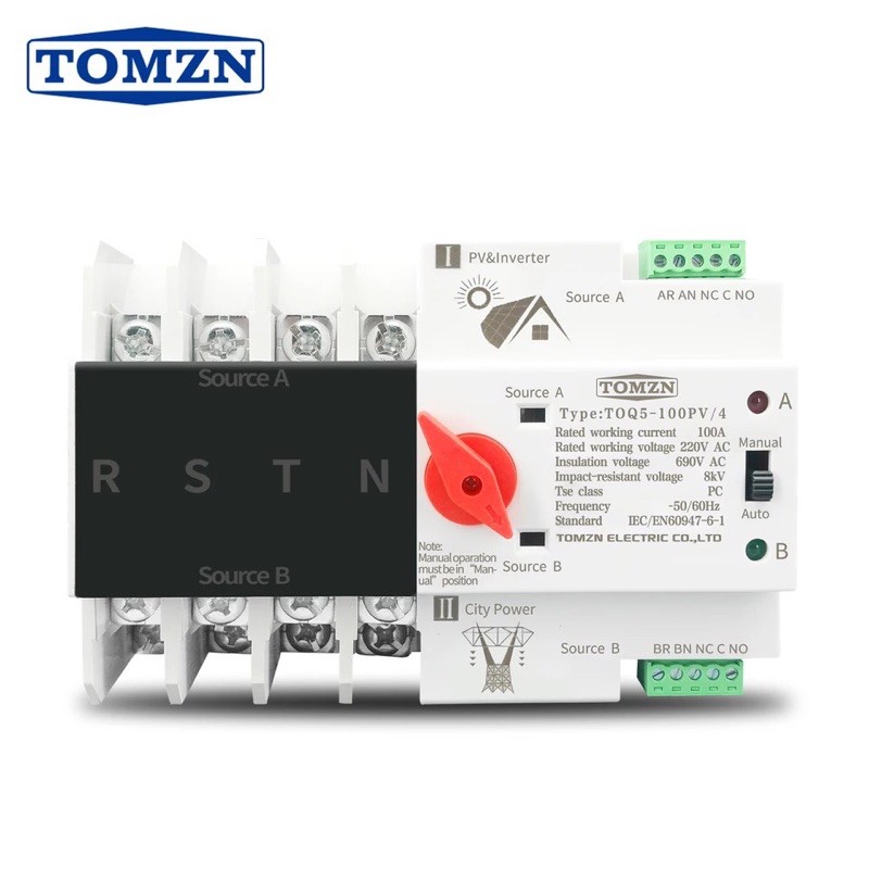 Jual Automatic Transfer Switch 4P 63A 100A 125A 230V MCB Tipe Dual Power ATS | Shopee Indonesia