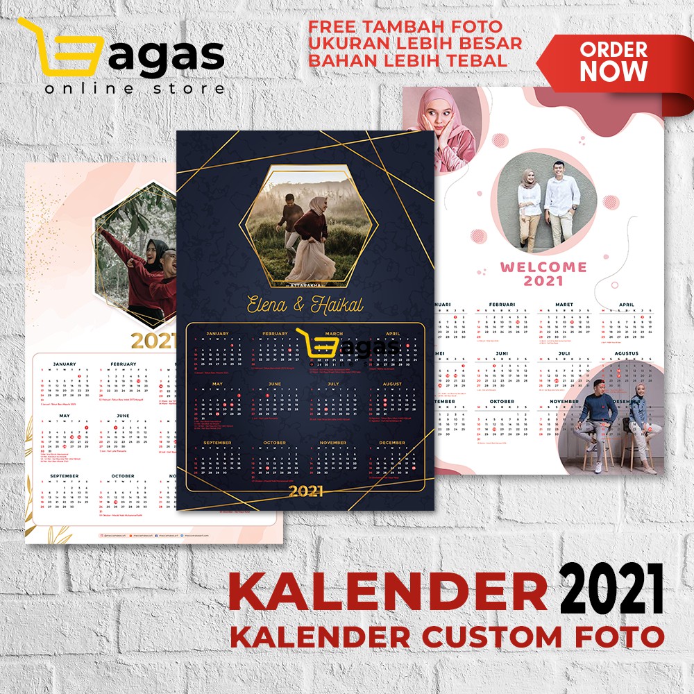 Jual KALENDER CUSTOME FOTO / KALENDER 2021 / KALENDER MURAH | Shopee ...