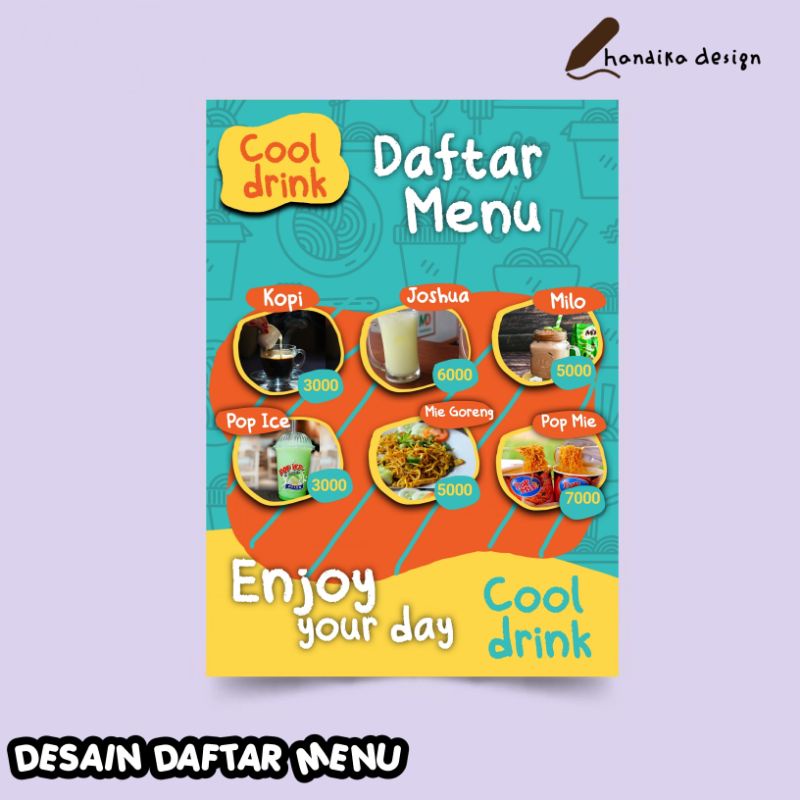 Jual JASA DESAIN DAFTAR MENU KAMU | Shopee Indonesia